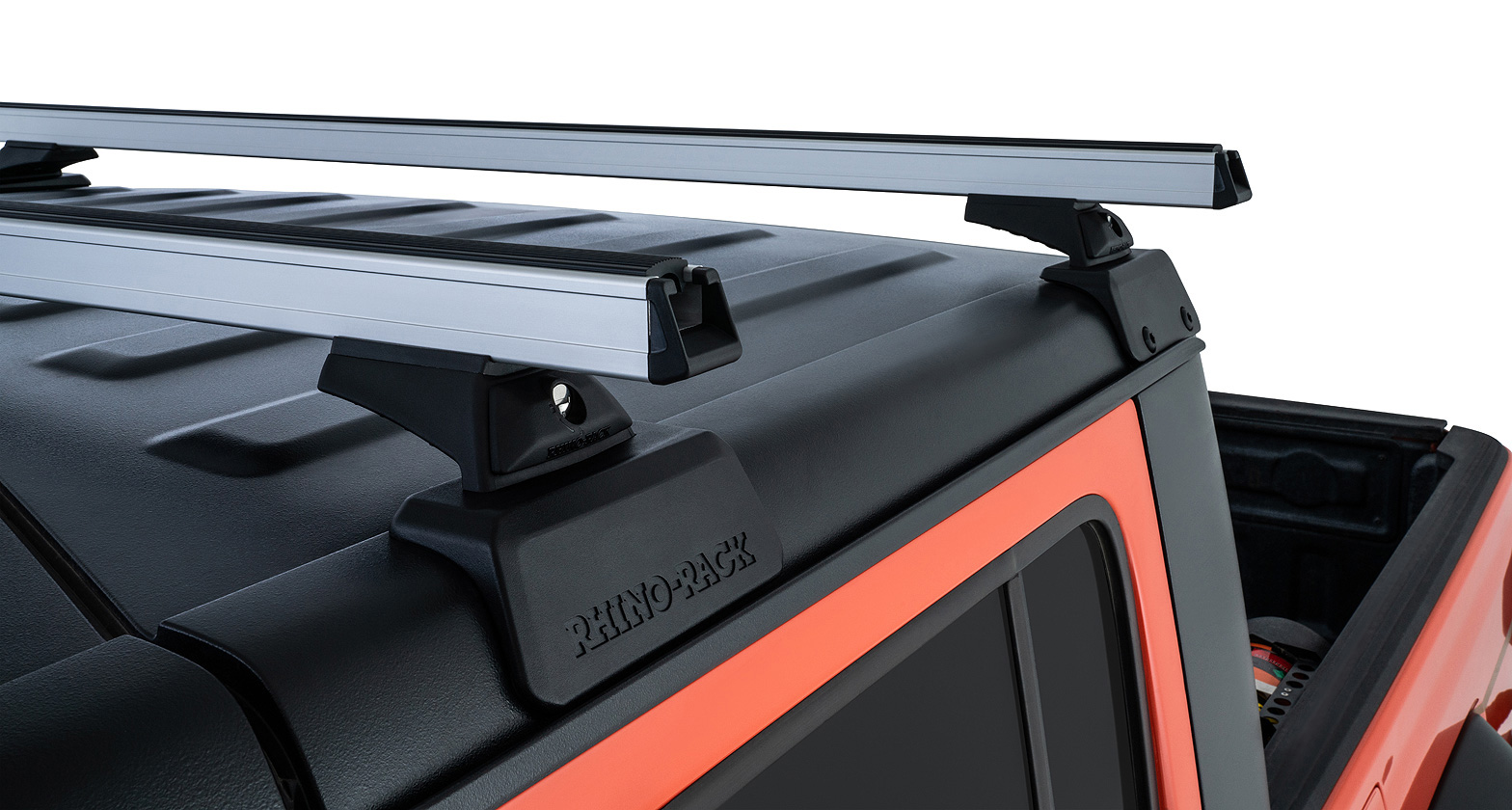 Heavy Duty Silver 2 Bar Rhino-Rack Backbone Roof Rack with RCL Legs ...