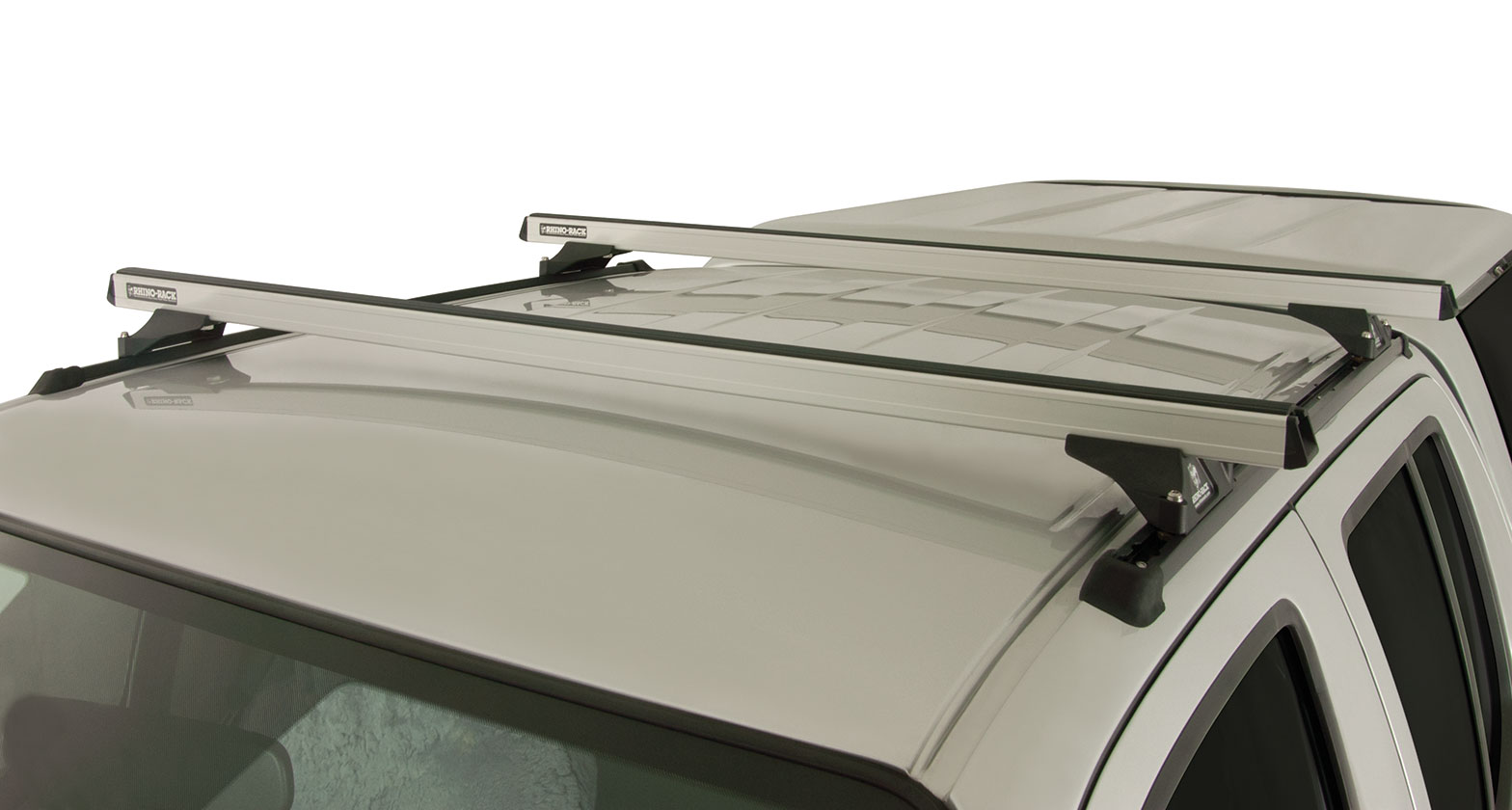 Heavy Duty RLTP Trackmount Silver 2 Bar Roof Rack | Rhino-Rack AU