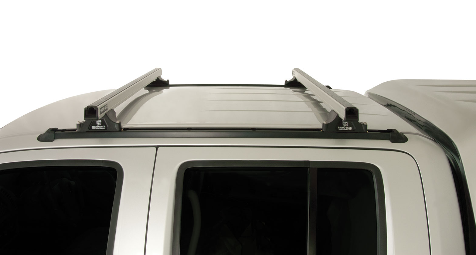 Heavy Duty RLTP Trackmount Silver 2 Bar Roof Rack | Rhino-Rack AU