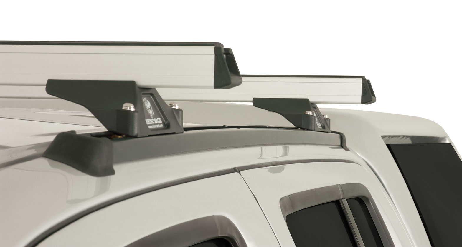 Heavy Duty RLTP Trackmount Silver 2 Bar Roof Rack | Rhino-Rack AU